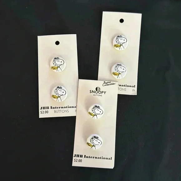 JHB International | Other | 6 Vtg Snoopy Jhb International Buttons ...
